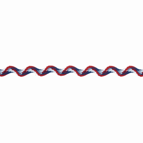 Red, White & Blue Jumbo Ric Rac (10mm)