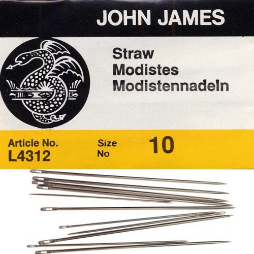 John James Milliners / Straw Hand Needles - Size 10