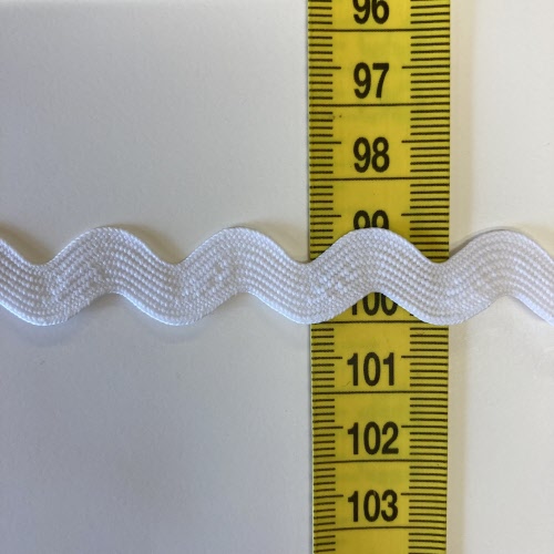 20mm Polyester Ric Rac: White