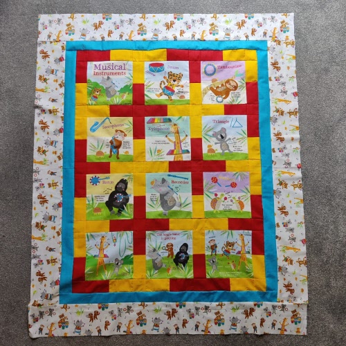 Jungle Drums Cloth Book Panel Quilt