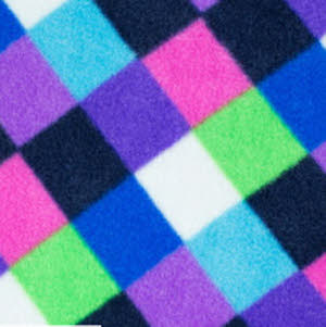 Patterned Fleece in Multi-Coloured Checks