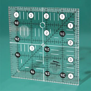 Non slip 4½" x 4½" Square Creative Grids Ruler